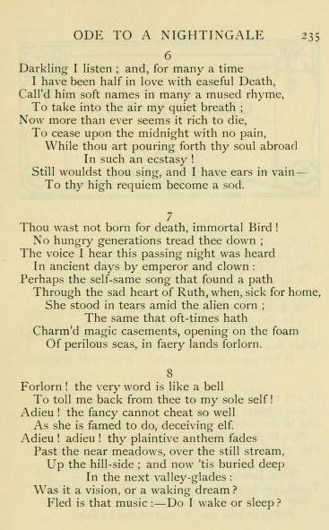 Archival Sources for ENGD18: John Keats - Ode to a Nightingale