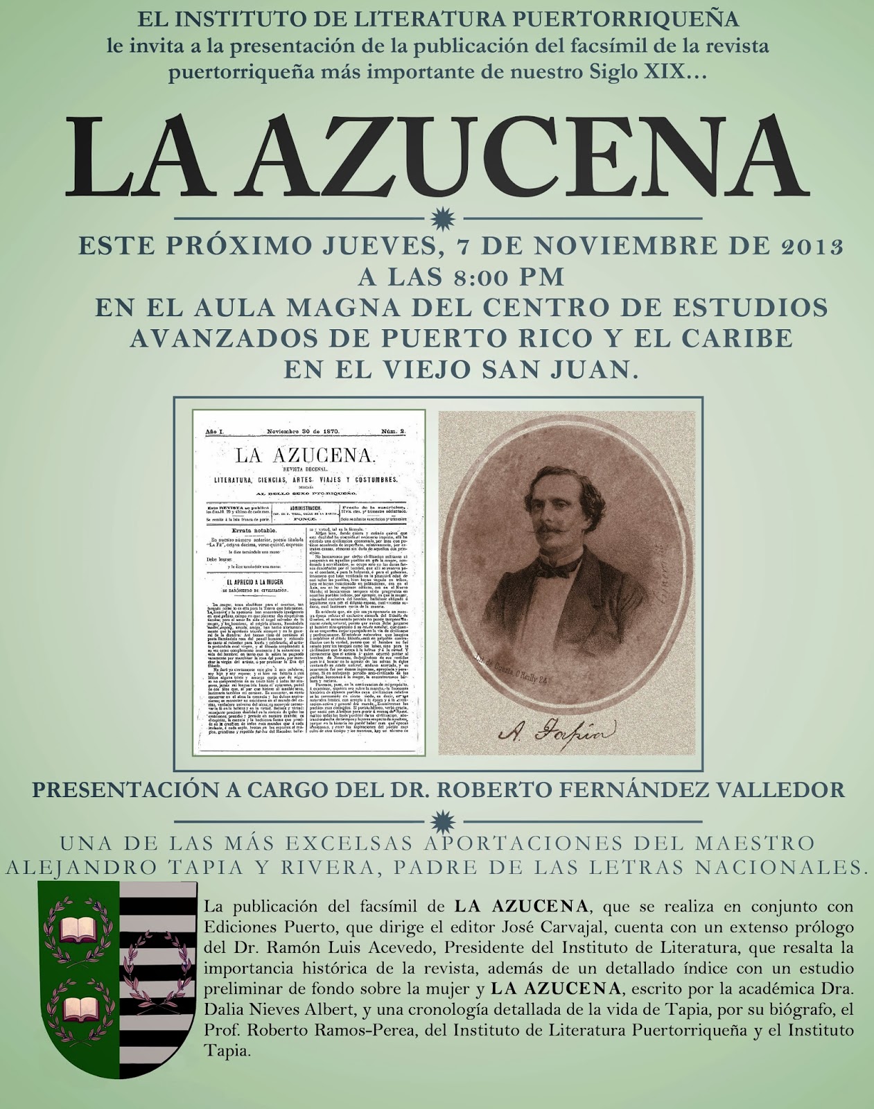 Reeditan LA AZUCENA de 1871