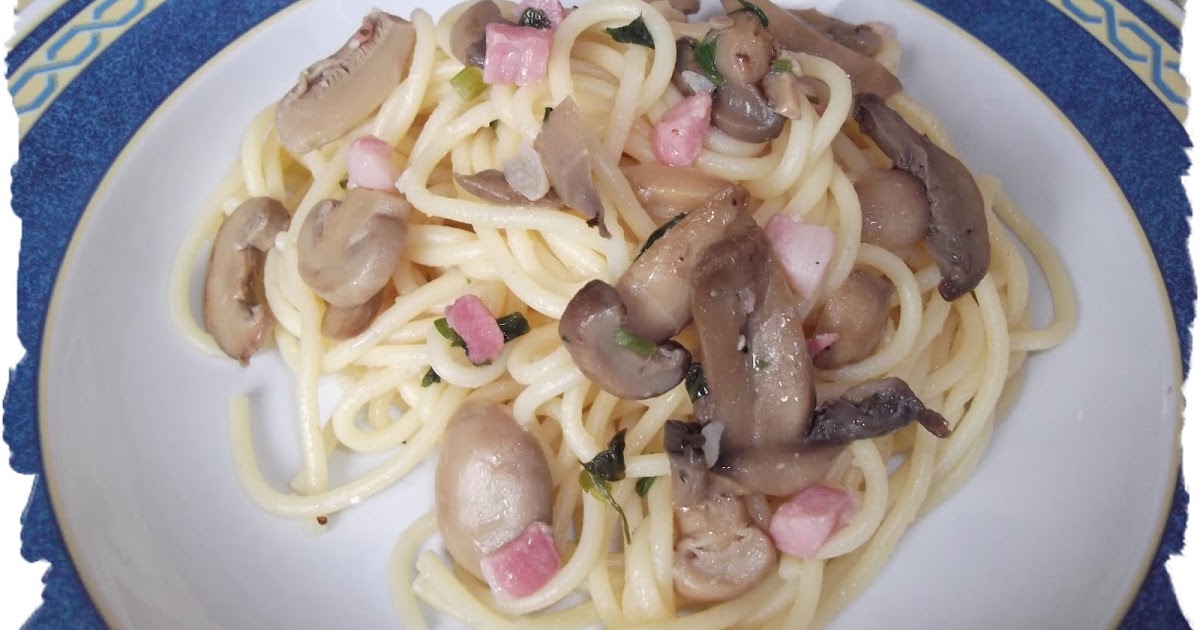 Golosona: Spaghetti funghi e pancetta