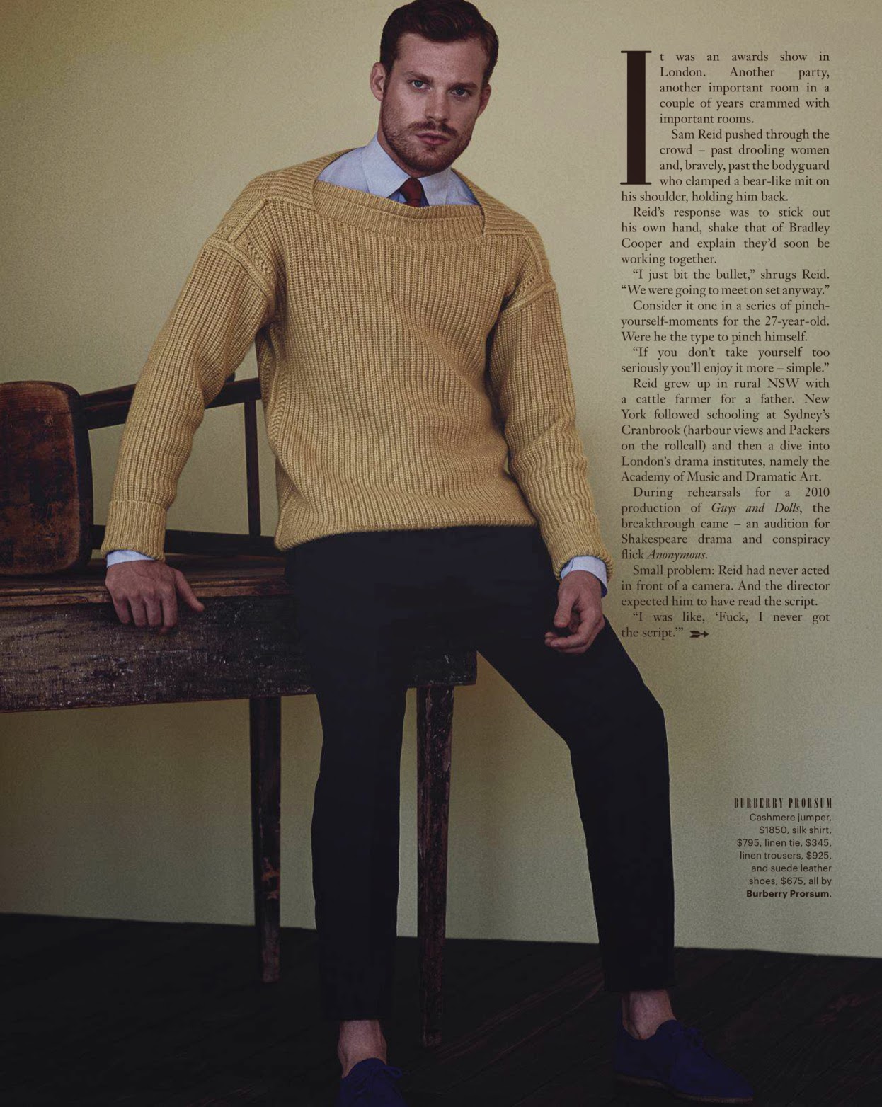‘Creative Type’: Sam Reid para GQ Australia Junio 2014 - Male Fashion ...