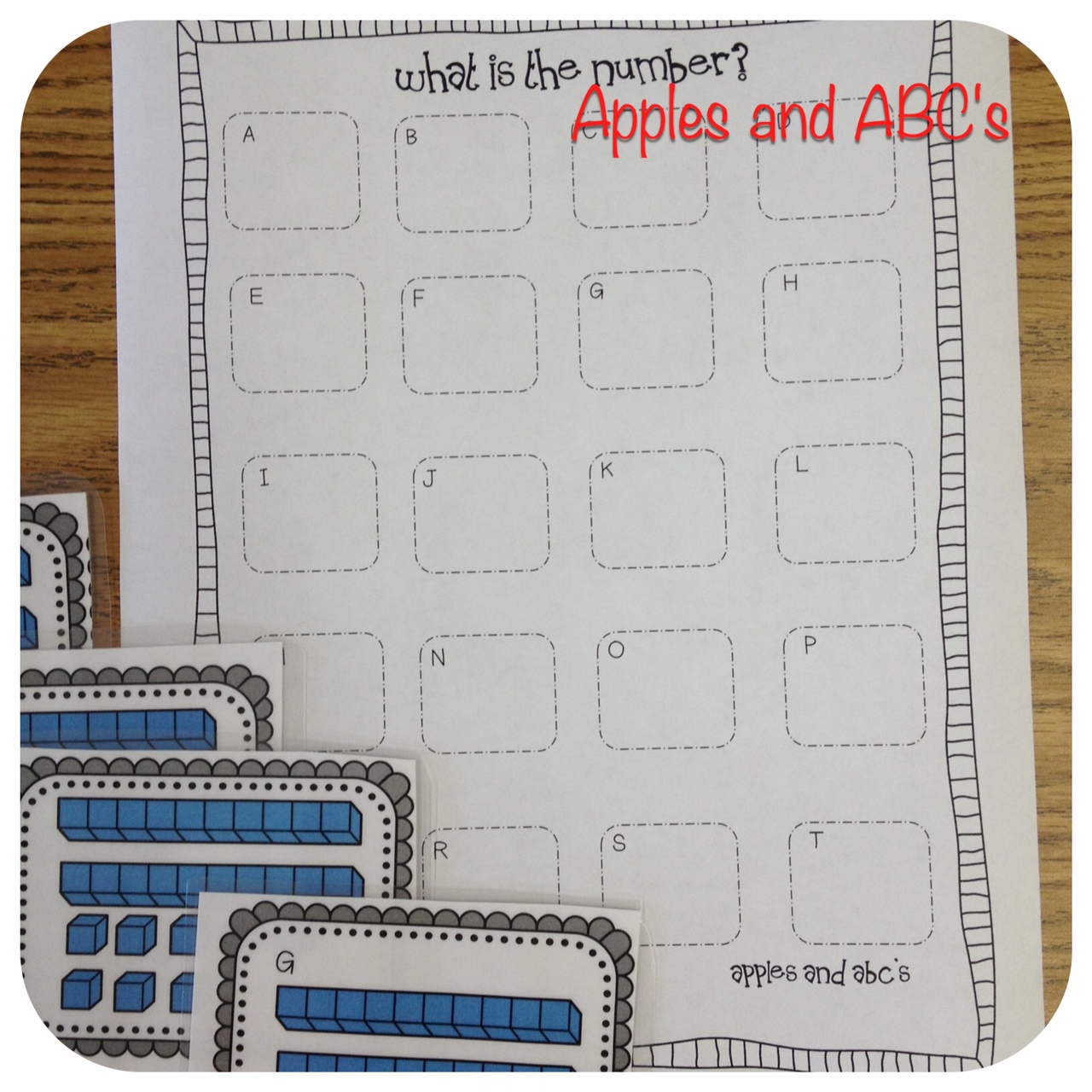 Math with Base 10 Blocks - Apples & ABC's