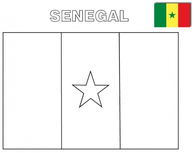 Geography Blog: Senegal Flag Coloring Page
