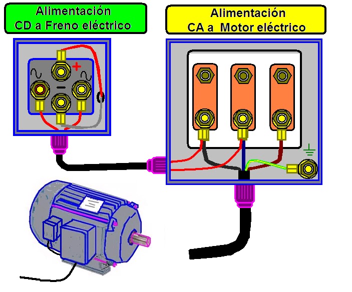 coparoman: Motor de inducción trifásico con freno electromagnético