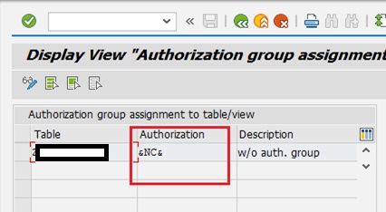 [ SAP - BASIS ] - Authorization Group Table Warning (&NC&)