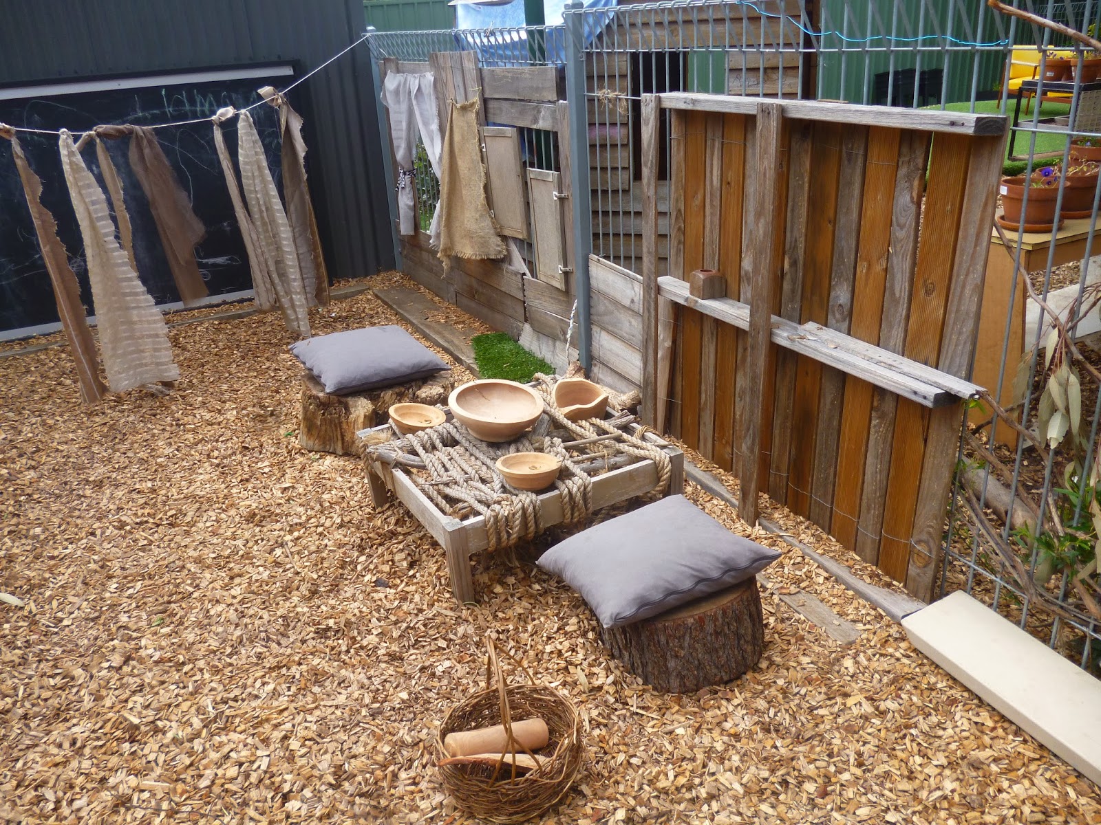 our space: Natural Play Materials.