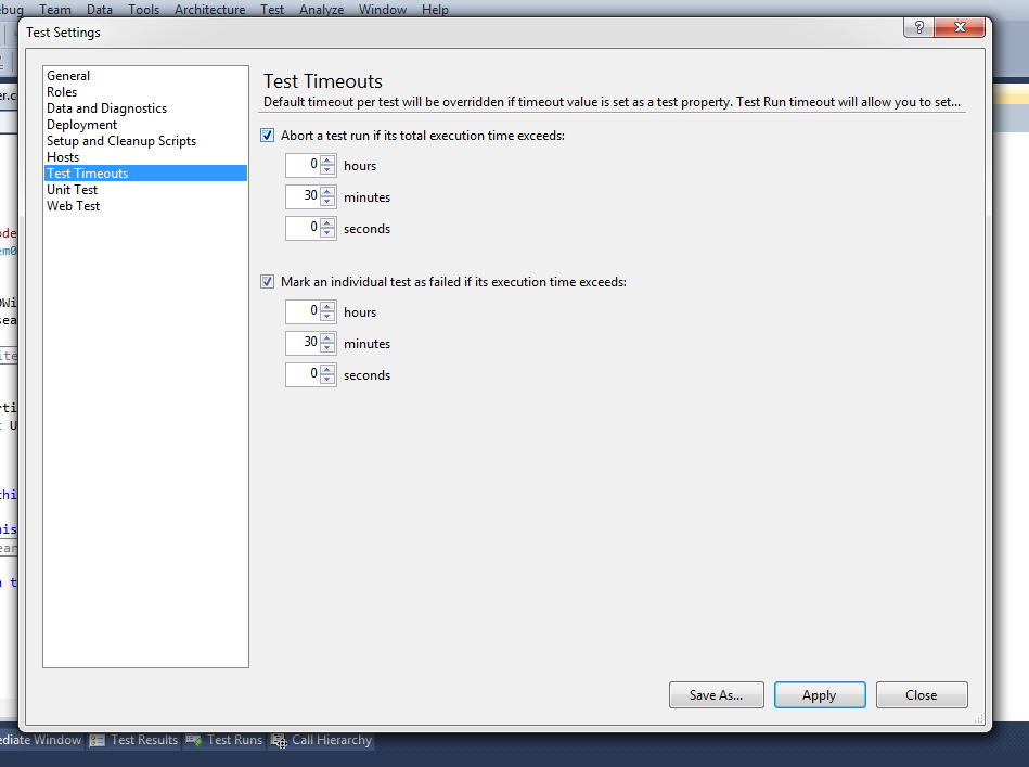 DOTNETFUNDA360: How to add Timeout test settings in CodedUI DOTNETFUNDA360: How to add Timeout test settings in CodedUI