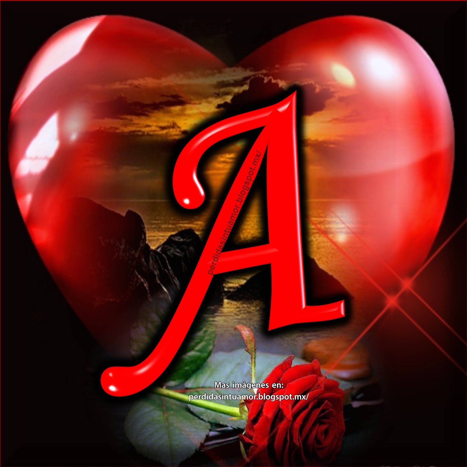 INICIALES Y NOMBRES PARA TI: HERMOSO CORAZÓN CON TU INICIAL