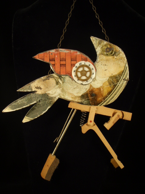 Portland Art Collective: Assemblage Birds from Jennifer Campbell