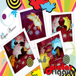 Origami Payung Lucu | Cara Membuat Origami | Bunga | Binatang | Bintang ...