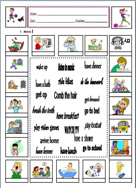ENGLISH SPOT Daily Routines Vocabulary Worksheet english-spot-daily-routines-vocabulary-worksheet
