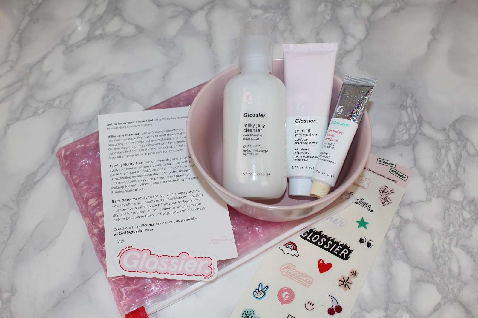 Glossier Phase 1 Set Review and Photos - Glossier Milky Jelly Cleanser ...
