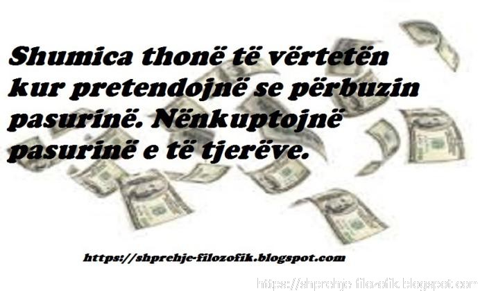 Thënie për paratë - SHPREHJE FILOZOFIKE