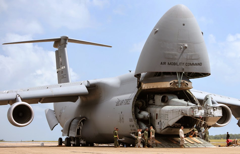 Asian Defence News: Lockheed C-5 Galaxy military transport aircraft
