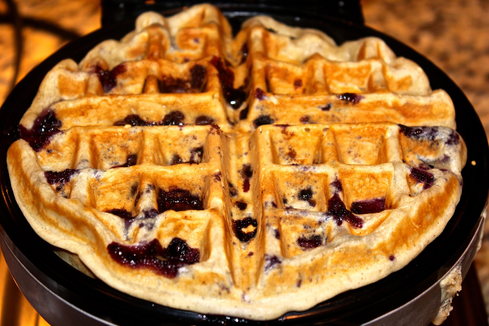Charleston's Chew: Chocolate Chip Blueberry Waffles with Sausage ...