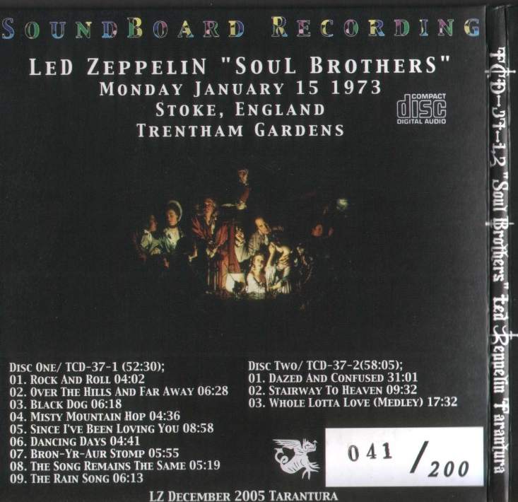 Led Zeppelin Bootlegs: Led Zeppelin - Soul Brothers (1973-01-15) FLAC