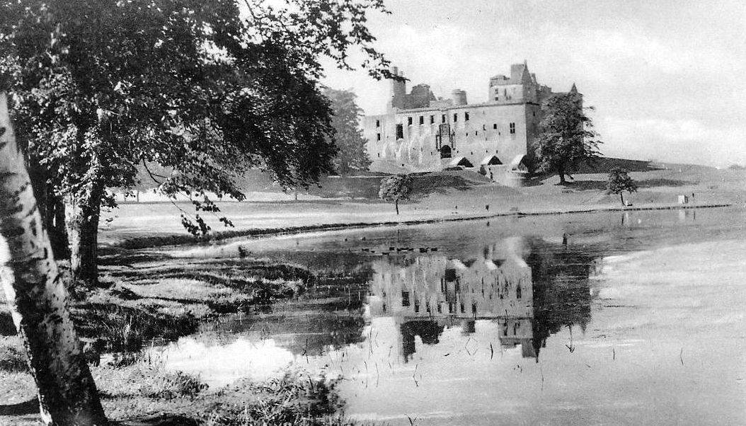 Tour Scotland: Old Photograph Loch And Palace Linlithgow Scotland