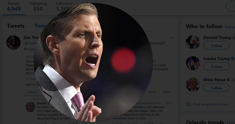 Media Confidential: Eric Trump Accuses Twitter Of Censorship