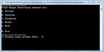 Program Menghitung Luas dan Keliling Bahasa C | Project Kami