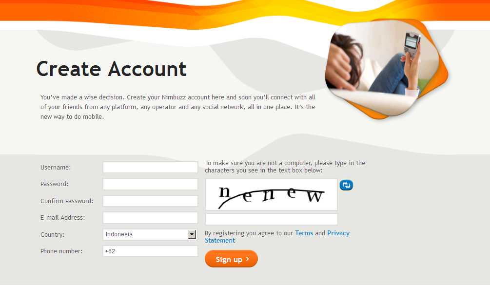 Cara Daftar Nimbuzz