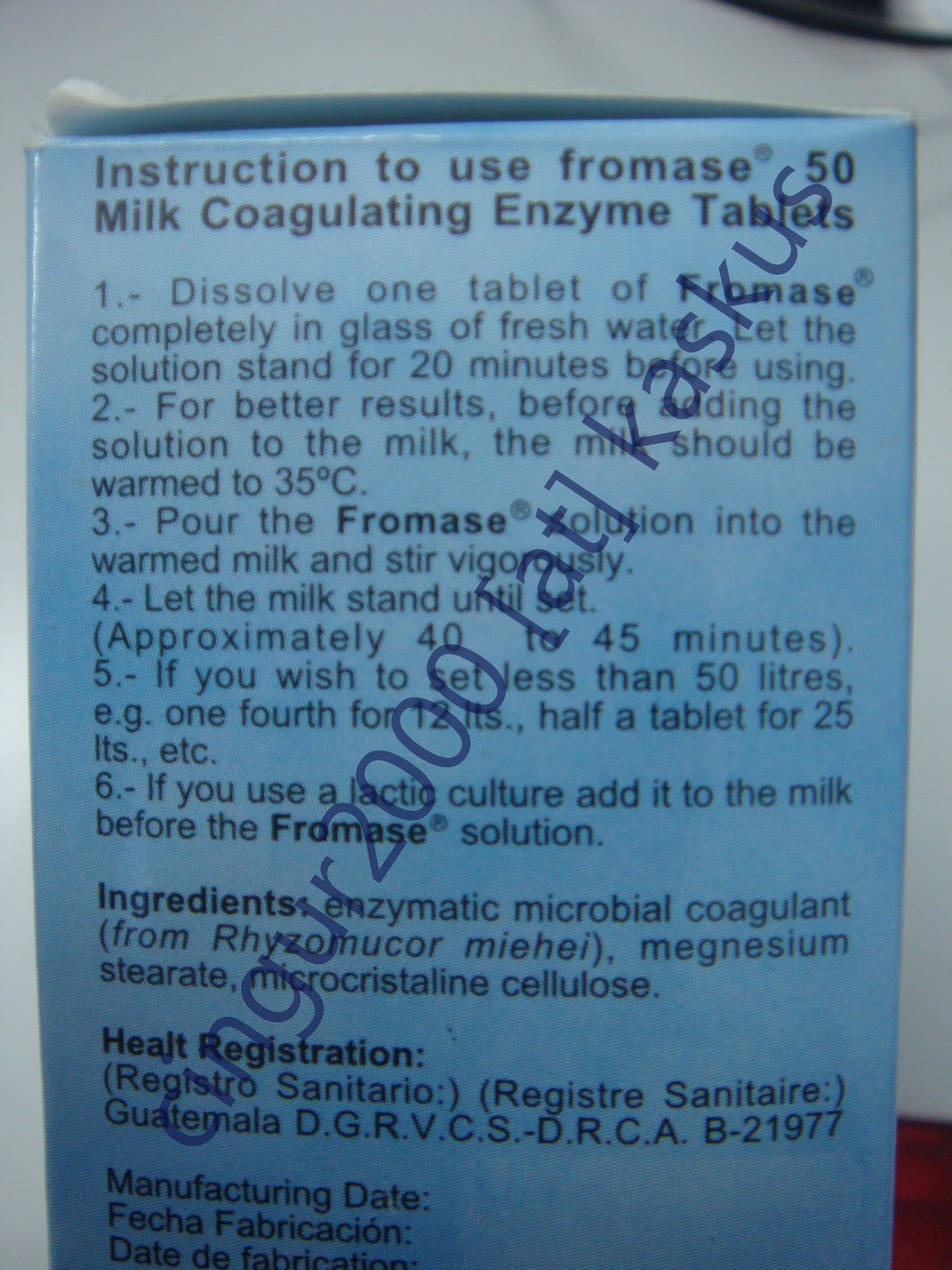 rennet-id ( Vegetable Rennet / Enzim Renin ): Jual Biang Keju