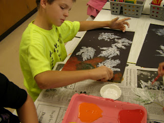 Welcome to Mrs. Peterson's Art Class!: Leaf Printing