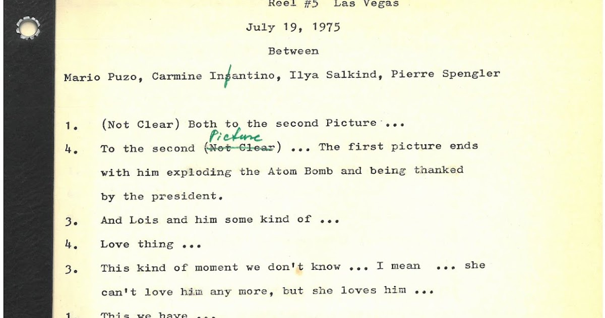 Rauner Special Collections Library: The Best... Script Ever