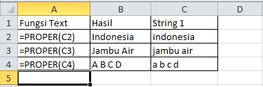 Fungsi string di Excel - Belajar Mudah Simulasi Digital