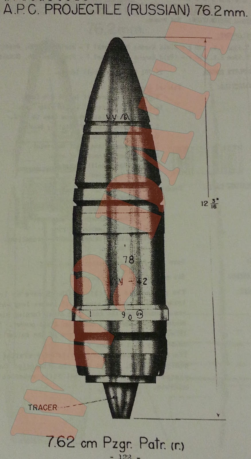 WW2 Equipment Data: German Projectiles - 76.2mm Projectiles
