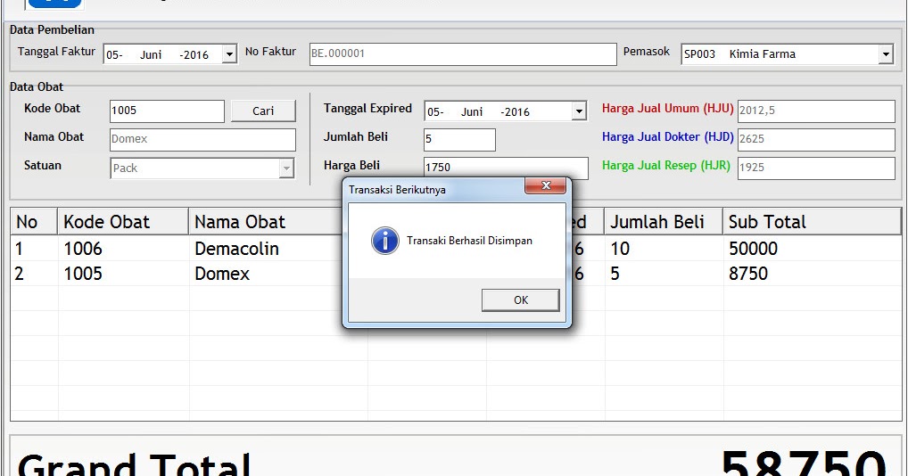 Aplikasi Pembelian Barang Dengan Visual Basic 6.0 - RAJACODING.ID