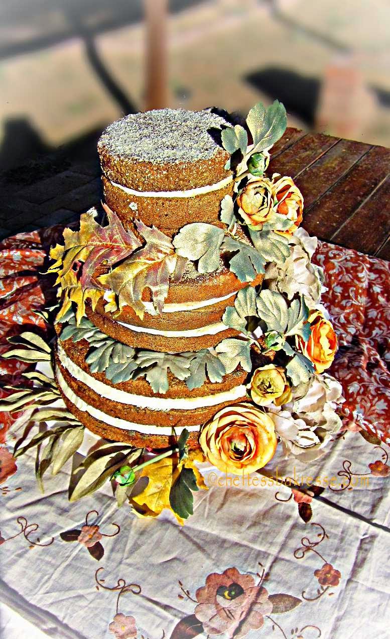 Chef Tess Bakeresse: Latest Wedding Cake...Country Natural Fall Cake