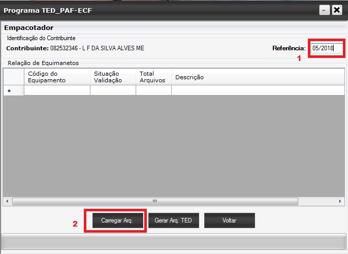 Suporte LF Sistemas: Gerar arquivo TED PAF ECF