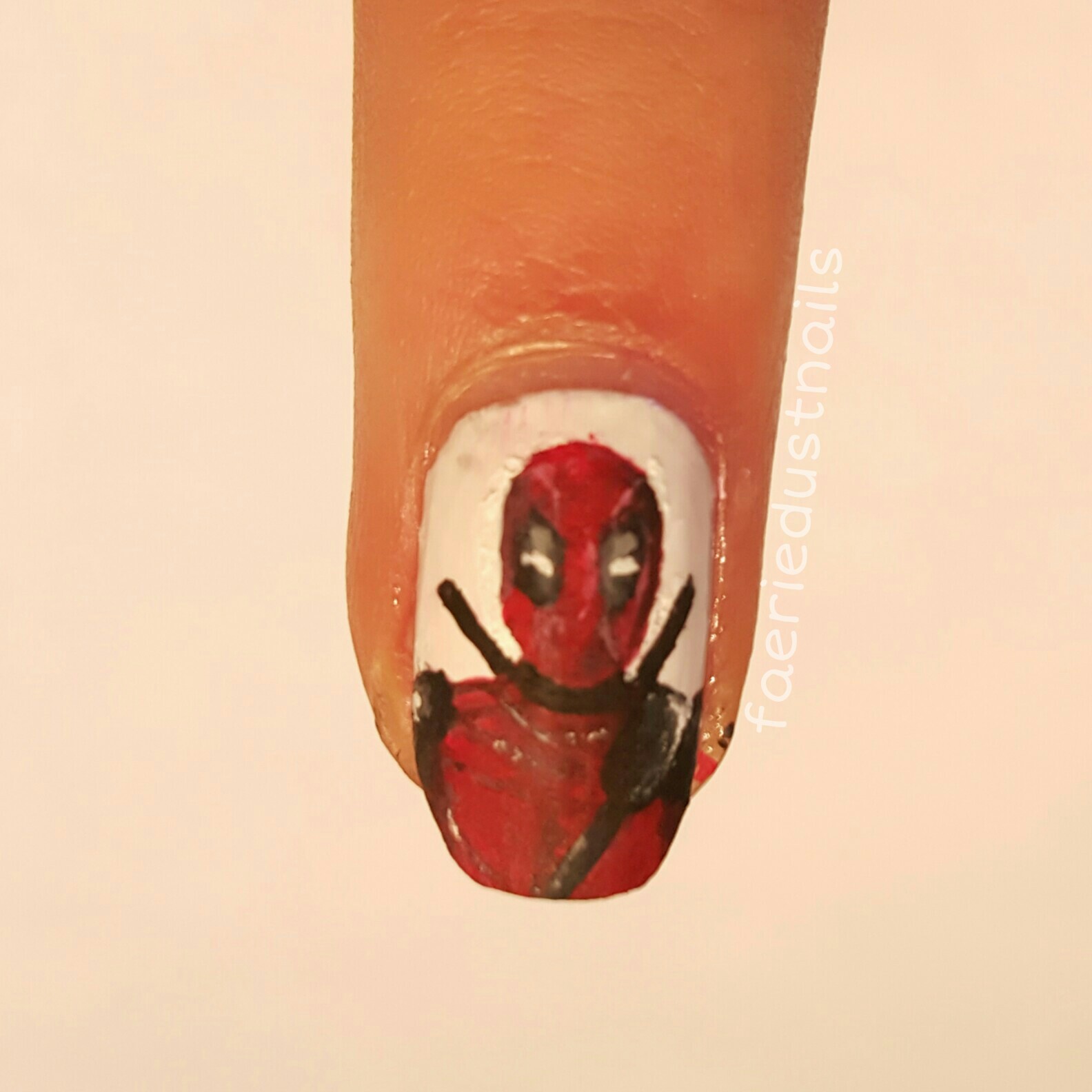 FaerieDust Nails: Deadpool Nails (With Pictorial)