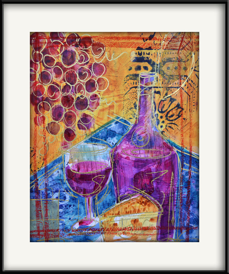 Filomena de Andrade Booth: Merlot - Wine Art - Original Abstract ...