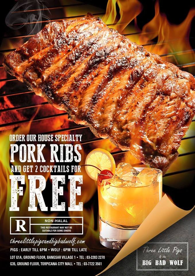 Don't say ayam no share got FREE ribs to Makan