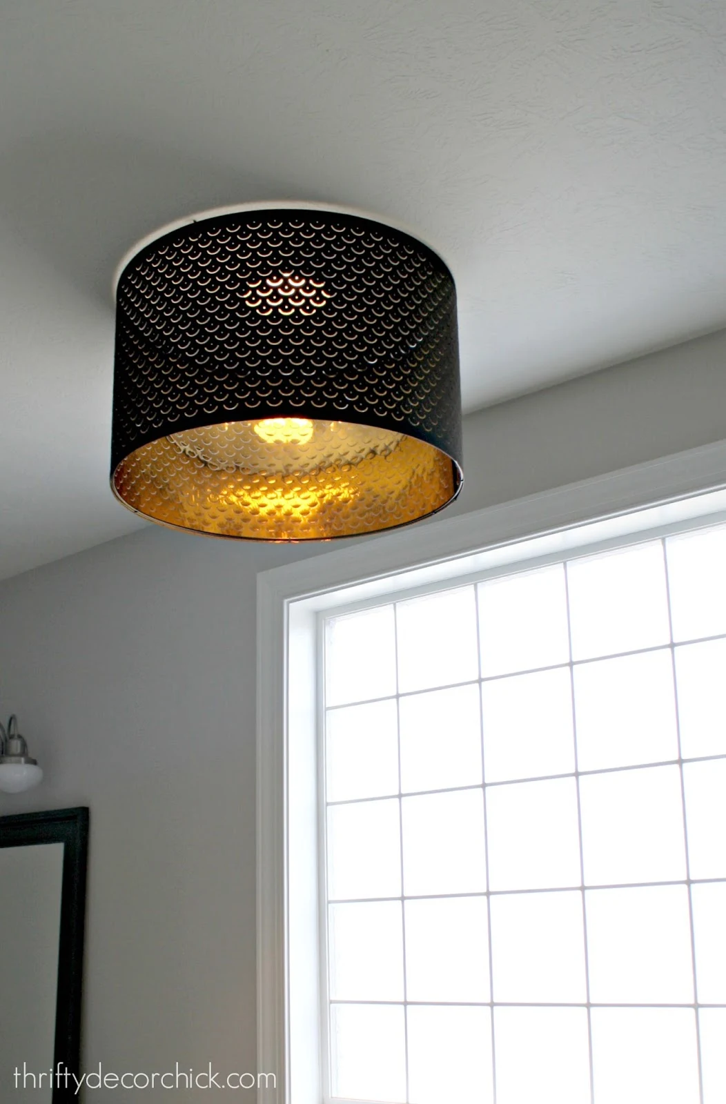 Using a lamp shade as a light fixture | Thrifty Decor Chick | Thrifty ...