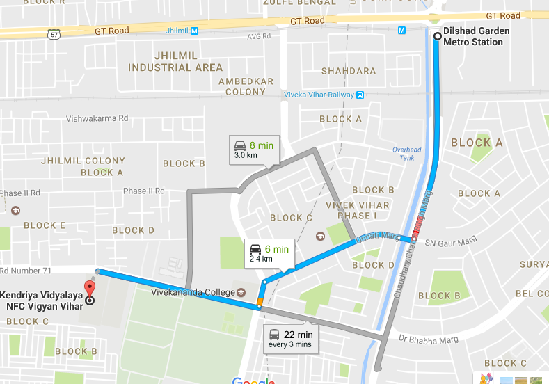 ExamcenterDada: How to Reach Kendriya Vidyalaya Vigyan Vihar (NFC) Near ...