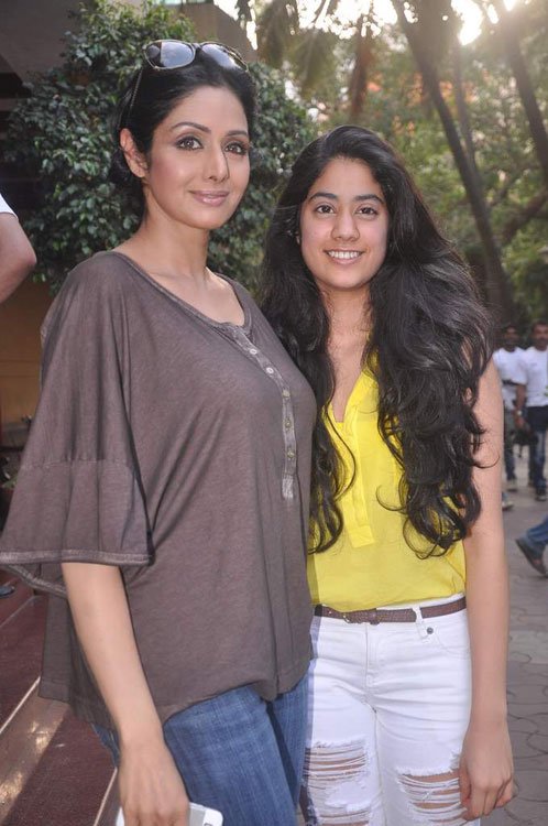 Sridevi: Sridevi with her eldest daughter Janhvi Kapoor at Yash Raj ...