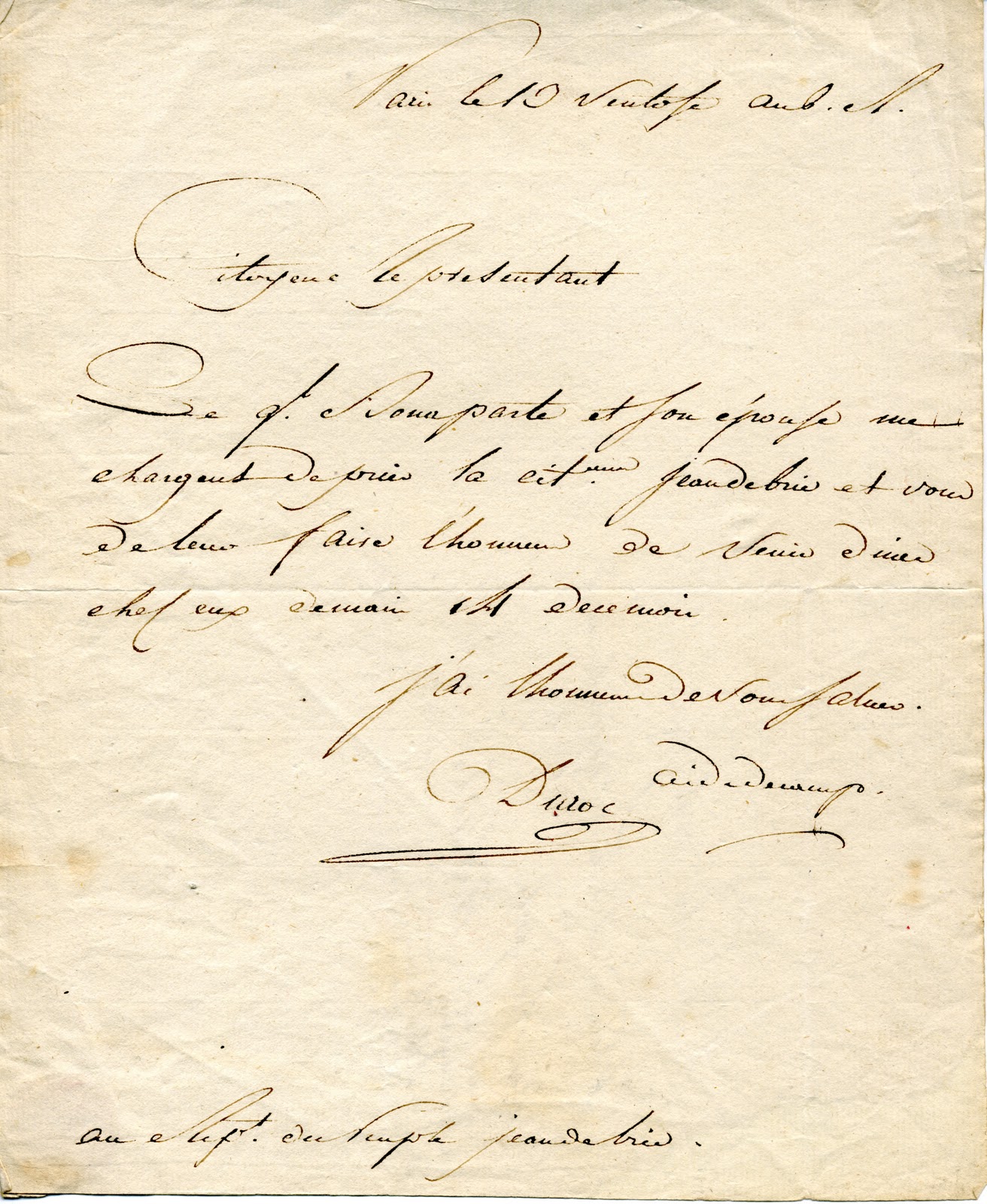 Napoleonic Documents and Manuscripts: General Duroc