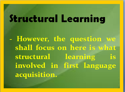 Learning the English Language Concepts