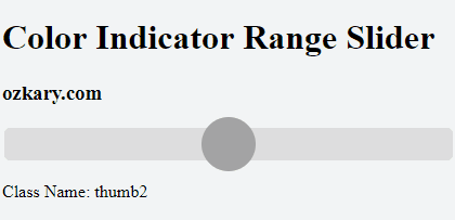 Input Range Slider with Color Indicator ~ Ozkary - Emerging Technologies