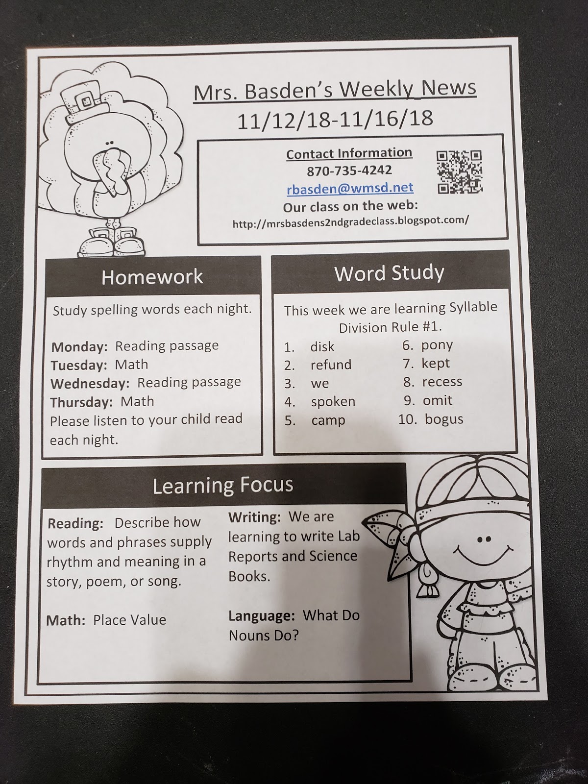 Mrs. Basden's Second Grade Class