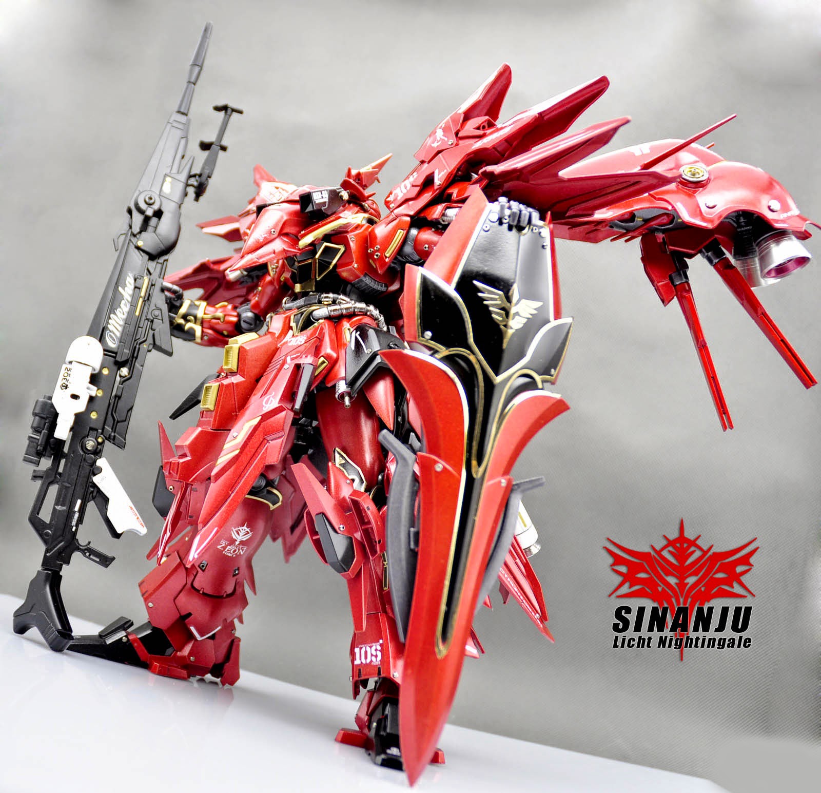 GUNDAM GUY: 1/100 MSN-06-2 Sinanju-Licht Nightingale - Custom Build