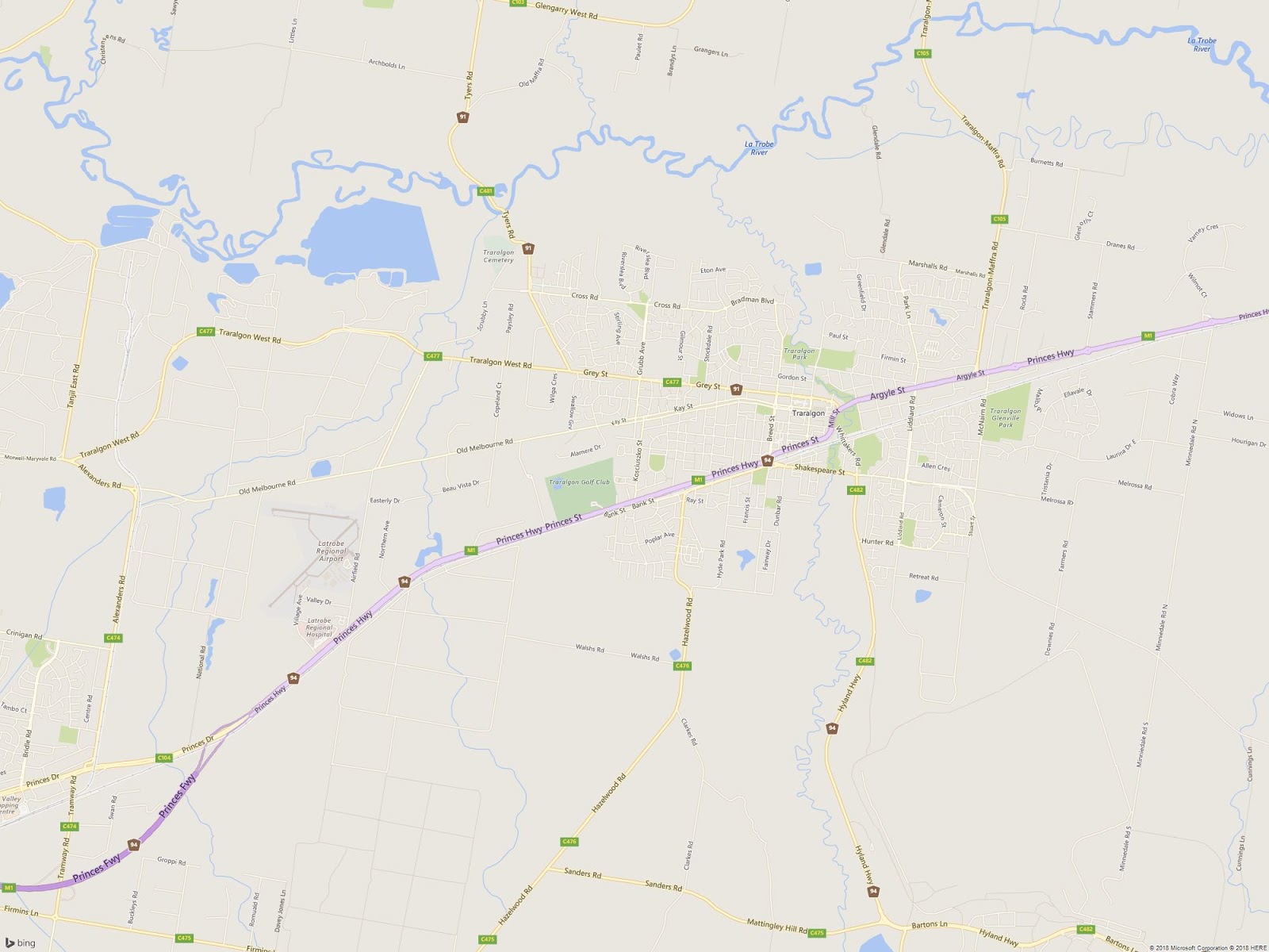 Traralgon Map Free Download