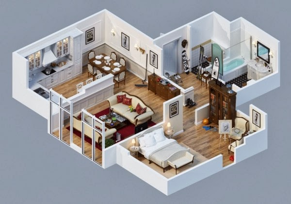 3D Simple Home Layout's.