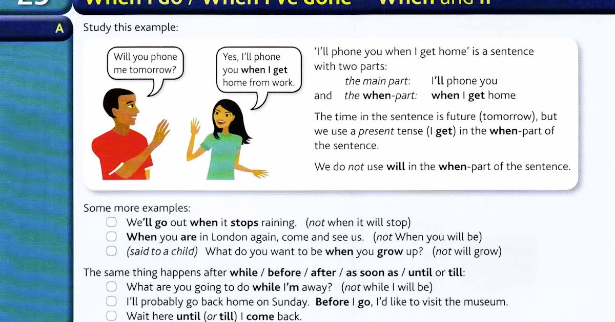 Unit 25: When I do/When I’ve done – When and If - English Grammar in Use