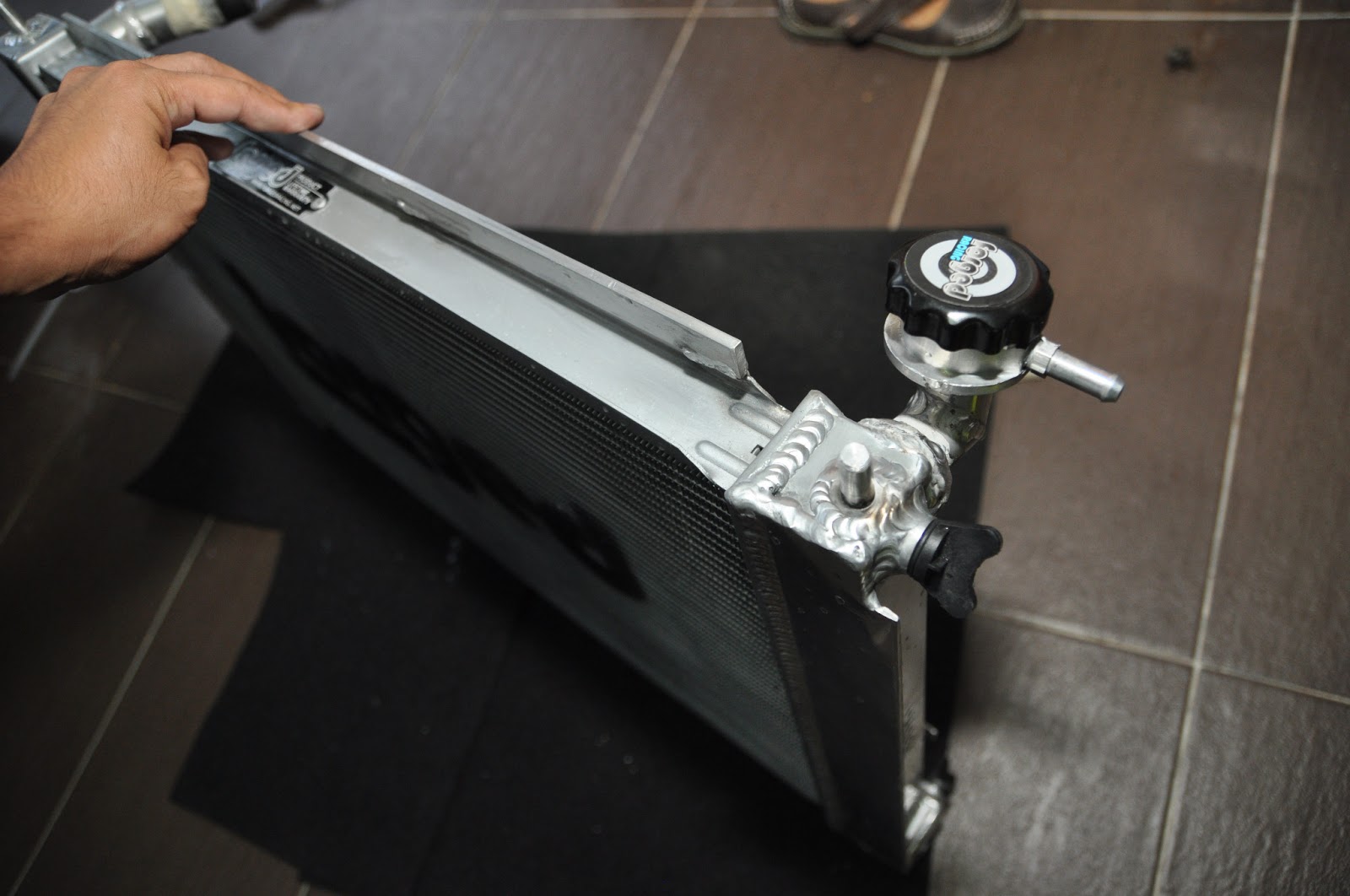 4G93T: Dual pass custom Radiator