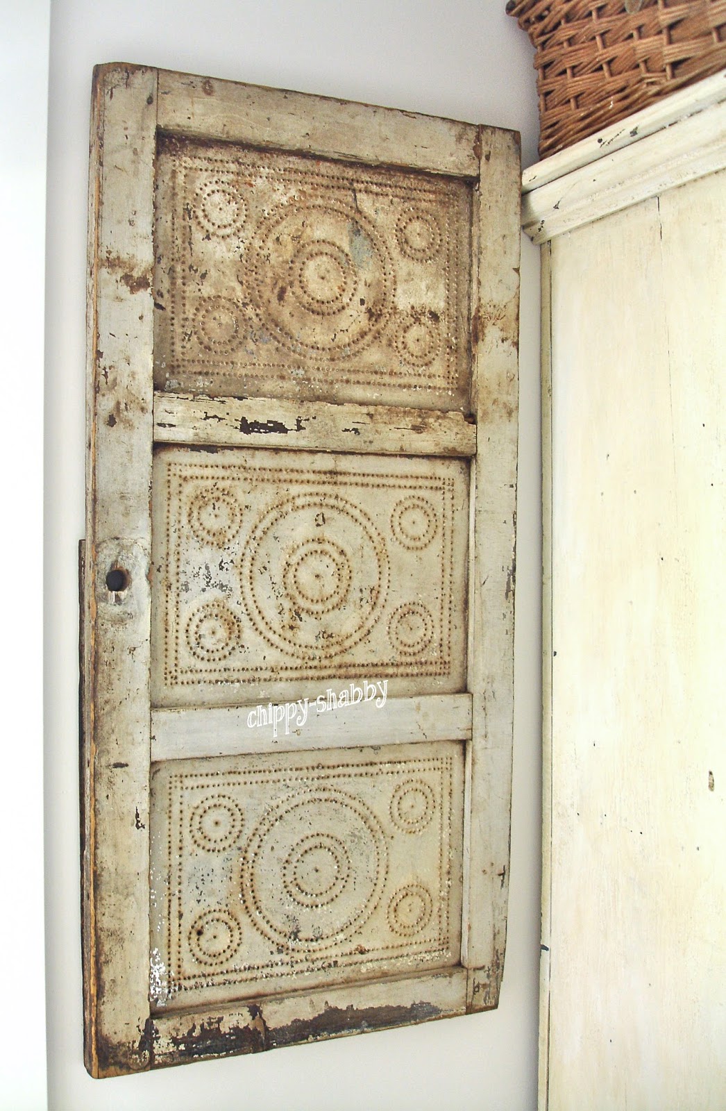 ChiPPy! - SHaBBy!: SHaBBy ViNtaGe *PUNCHED-TIN* Pie Safe Door!*!*!