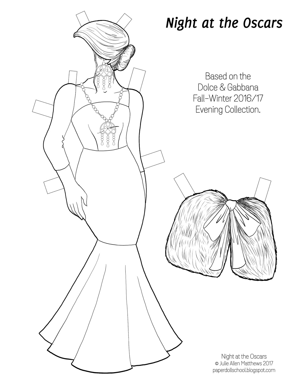 Paper Doll School: Paperdoll Collaboration 2017 - Night at the Oscars