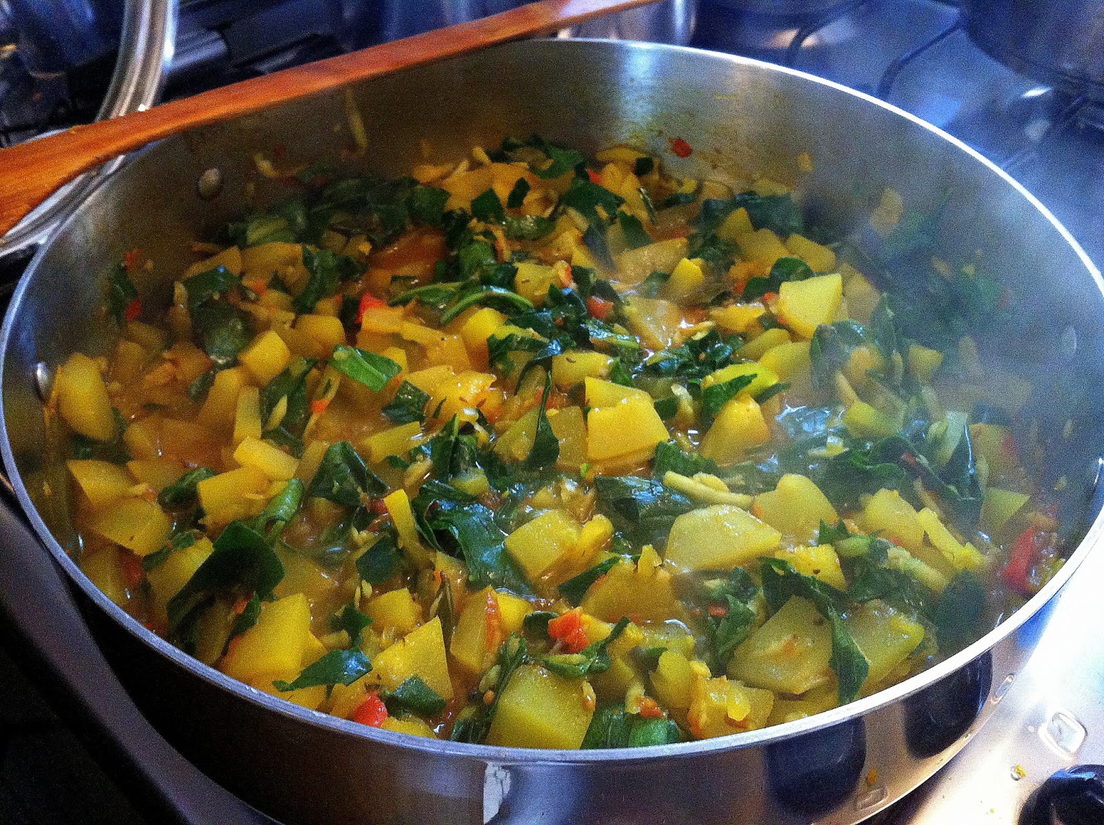 come-se: Caxi com taioba e manga verde