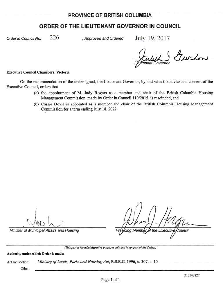 Blog Borg Collective: BC NDP Order-In-Council marching orders for: Brad ...